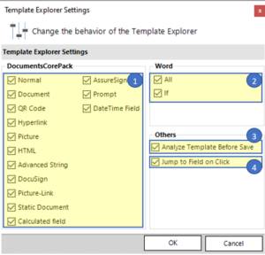 Template Explorer Settings (Dynamics 365)