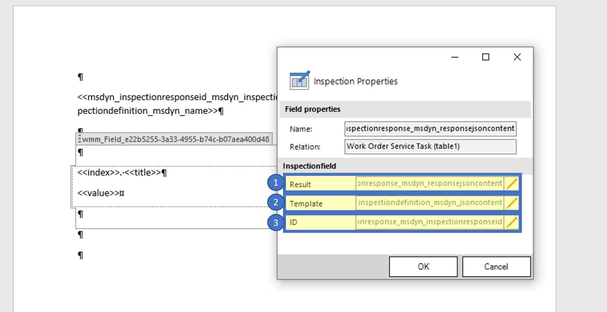 Inspection response formatting and advanced settings