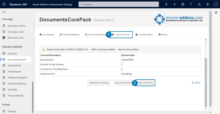 How licenses are counted